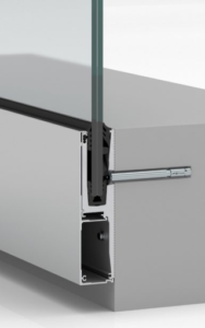 Glass Railings - Side mounted track